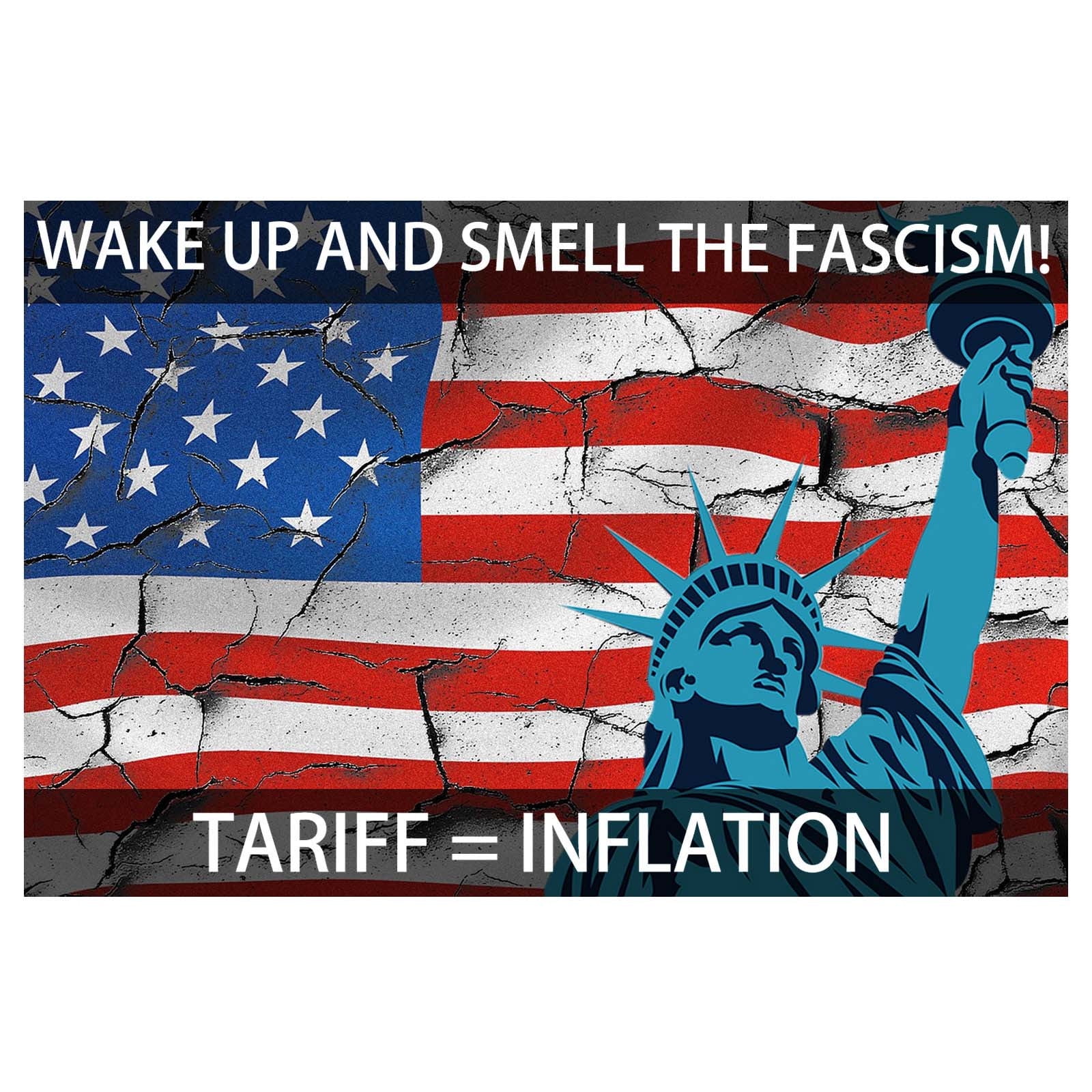 Powerful Message 3x5ft Protest Flag WAKE UP AND SMELL THE,TARIFF ...