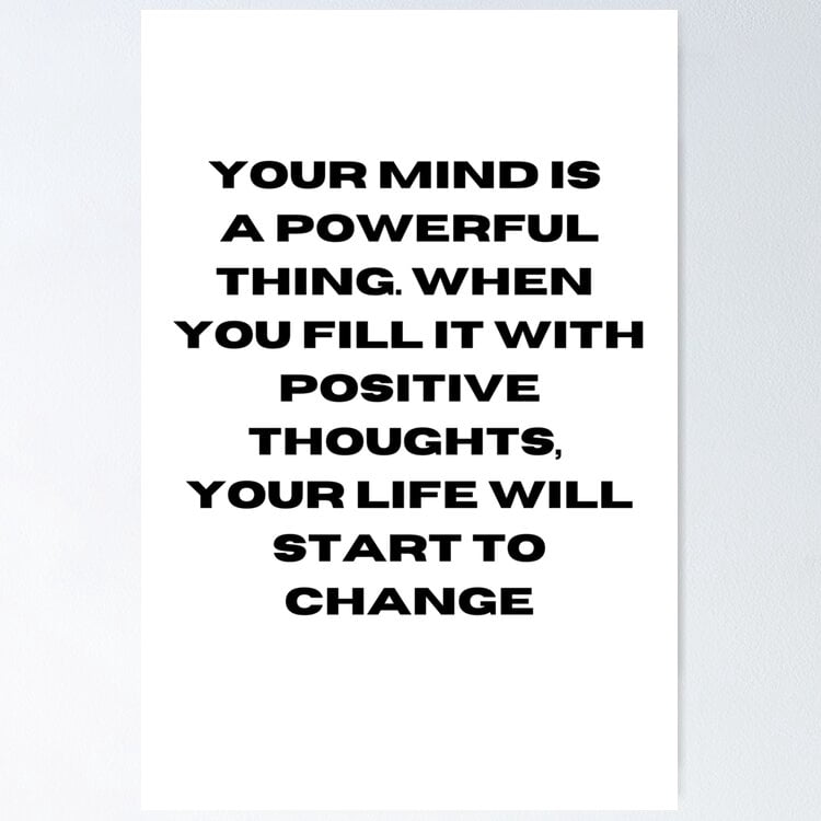 Powerful Mind Poster- Unframed Poster | Wall Art | Perfect For Home ...