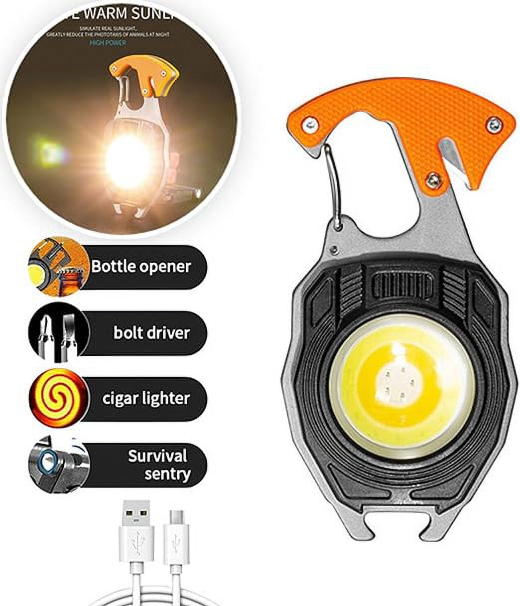 Powerful Multifunction Keychain Flashlight, 6 Light Modes Small ...