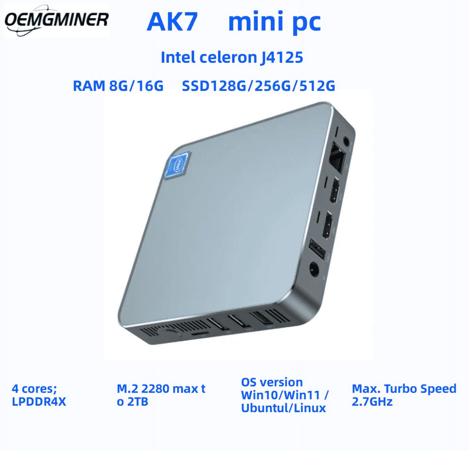 Powerful Performance and Versatility - AK7 Intel J4125 Mini PC with ...