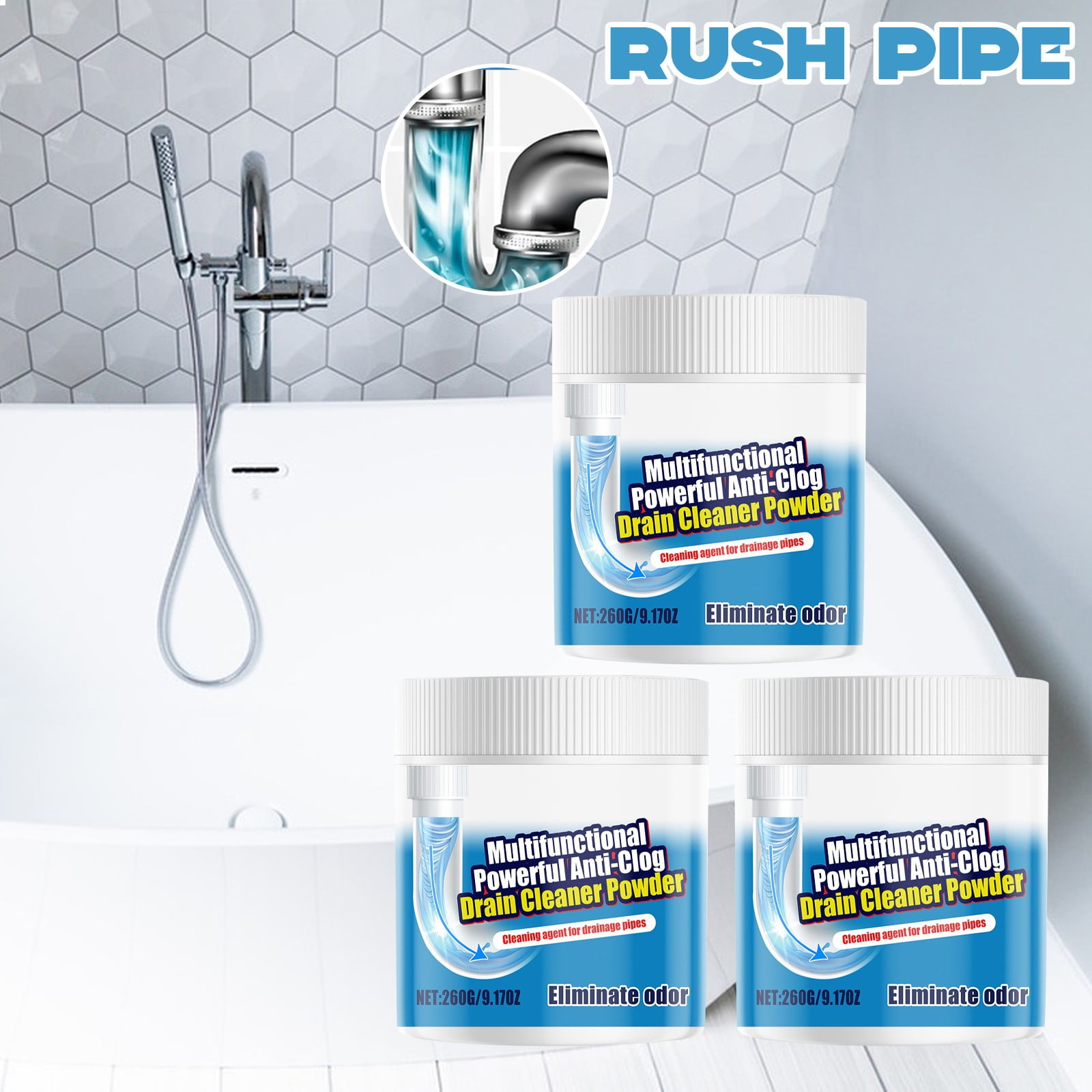 Powerful Pipe Dredging Powder,Deodorant and Cleaning Powder,Decomposes ...