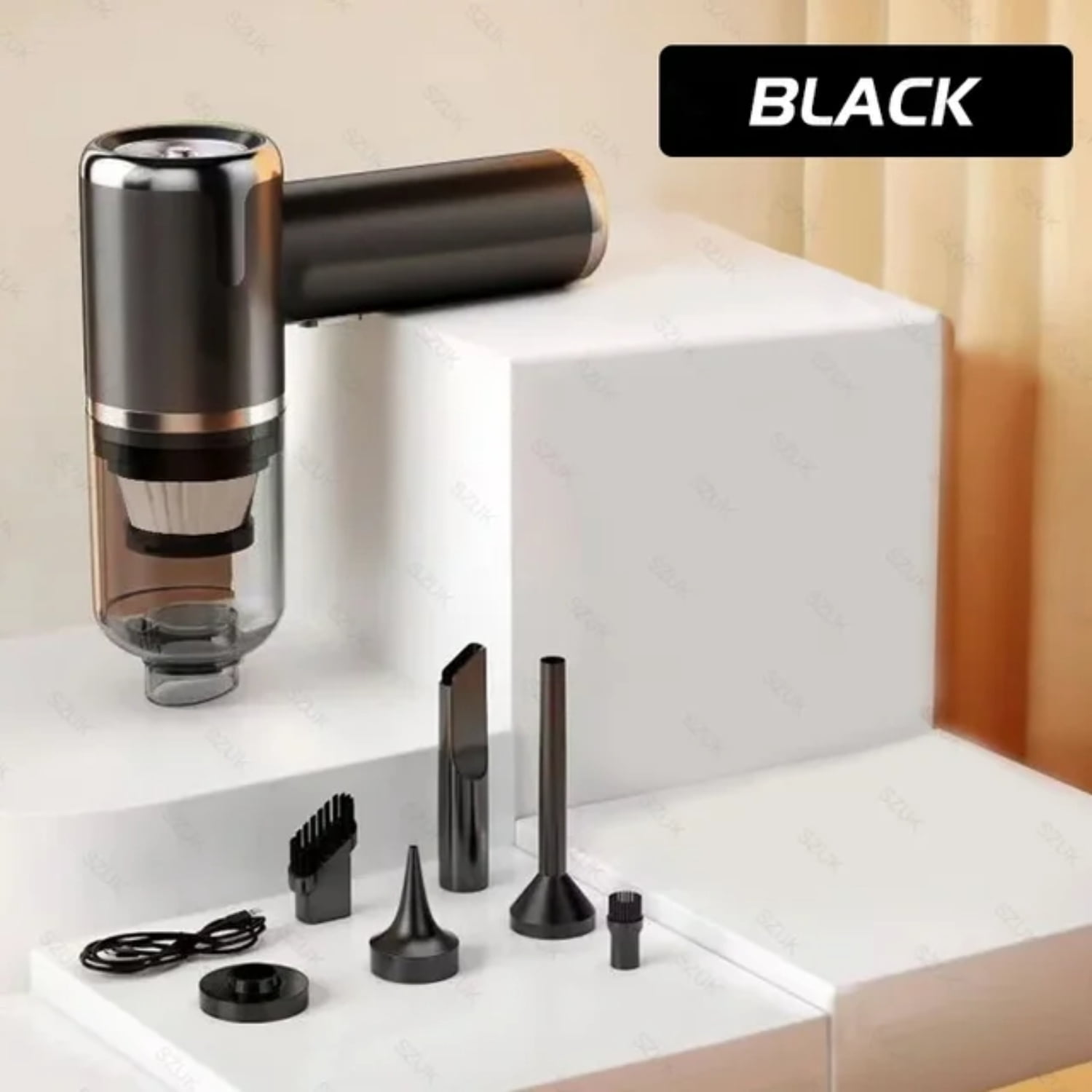 Powerful Portable Wireless Car Vacuum Cleaner - Handy Mini Cleaning ...