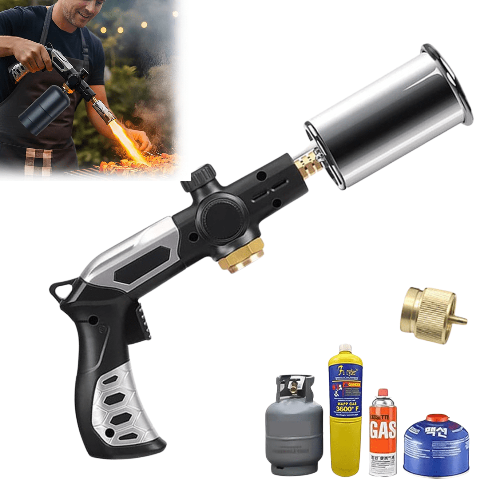 Powerful Propane Torch Head, Culinary Torch Lighter, Kitchen Cooking ...