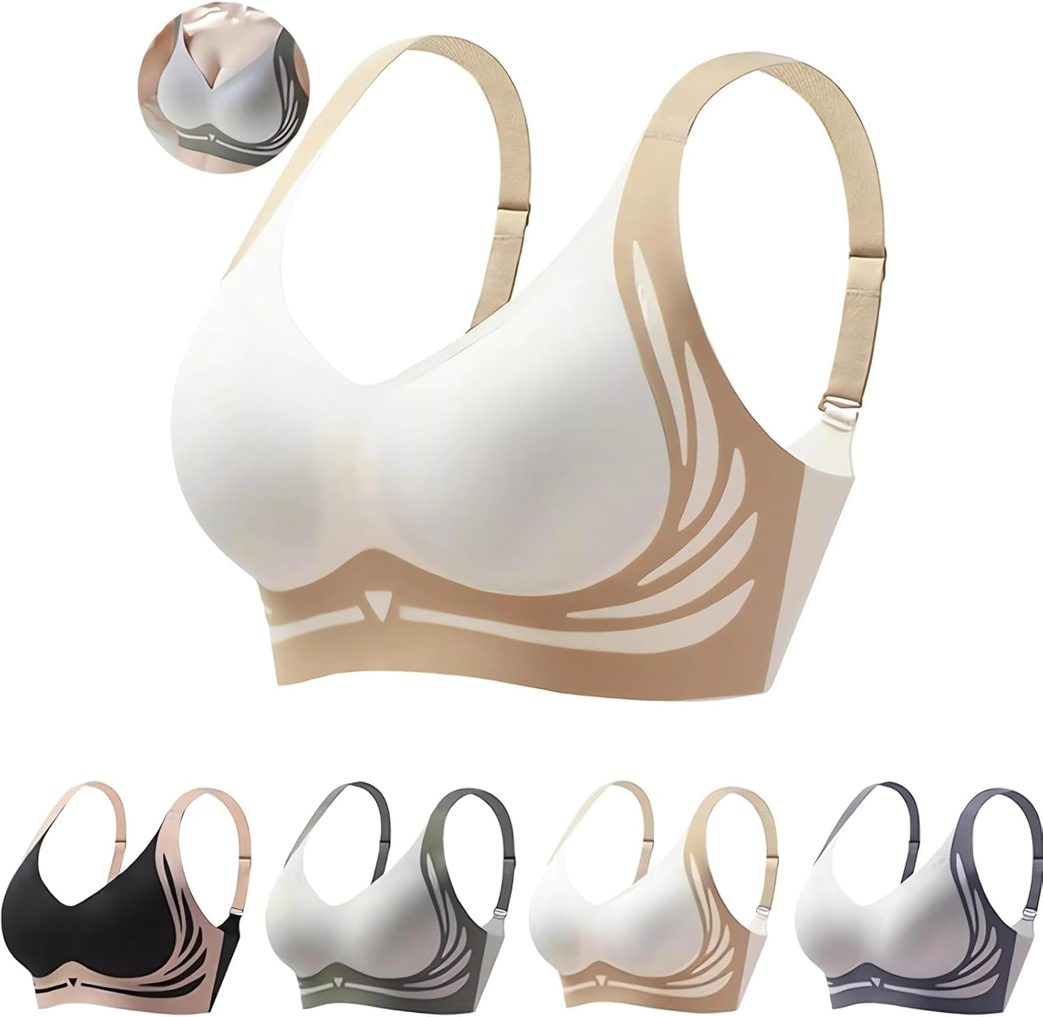 Powerful Push up Seamless Bra Caralush Wmstylist Lushfitting Wireless Bra No Underwire Full ...