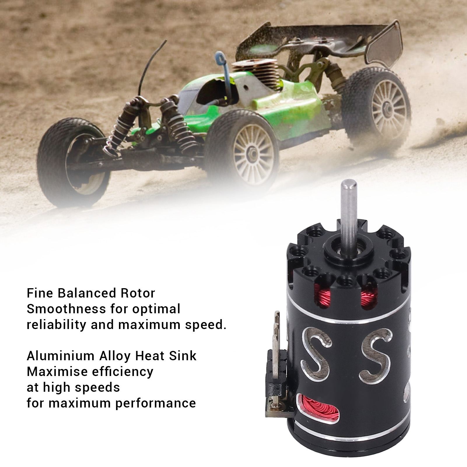 Powerful RC Brushless Motor, 60000 RPM, 2,4S Lipo, 2.0mm Shaft, Upgrade ...