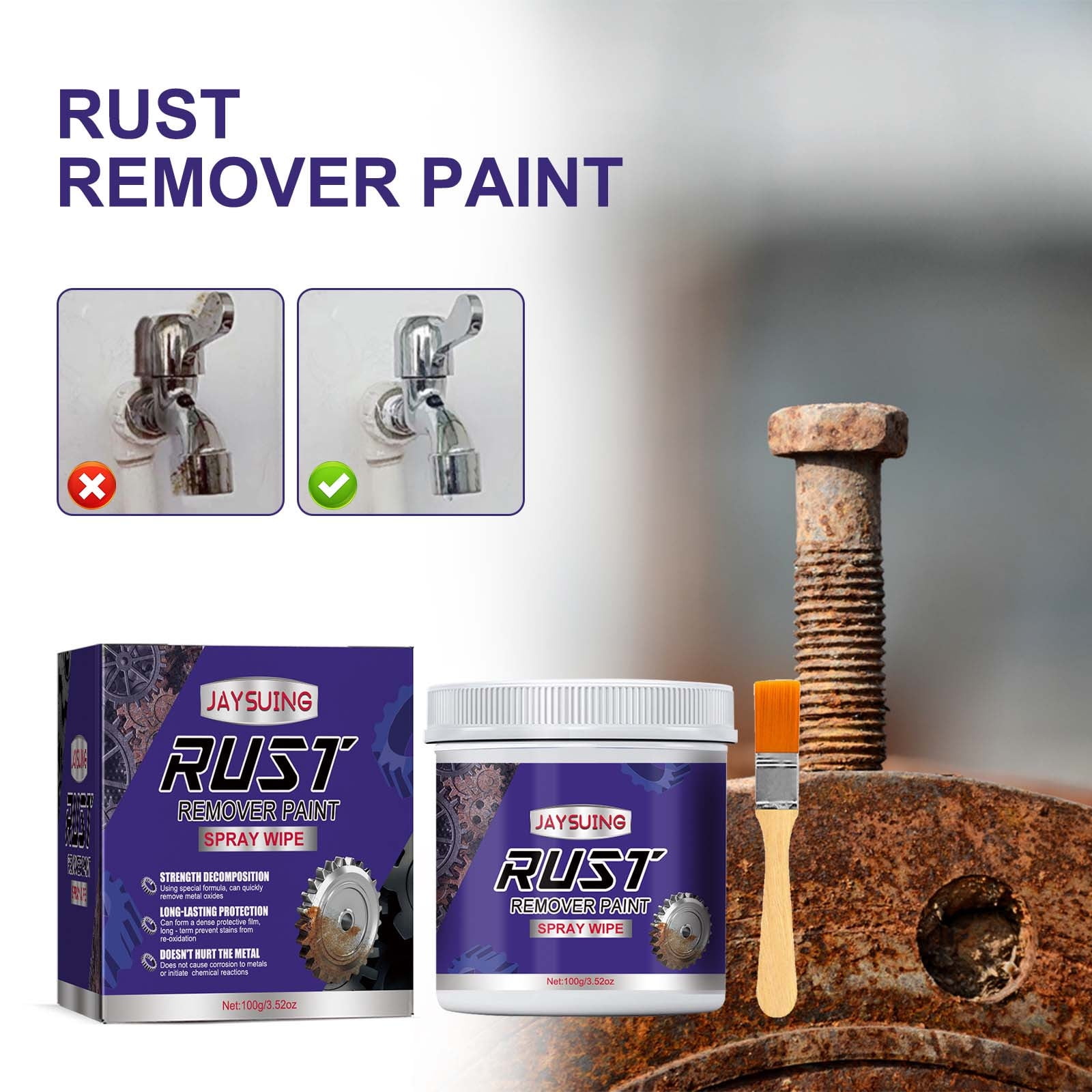 Powerful Rust Remover Spray 100ml | Multi-Functional Rust Dissolver and ...