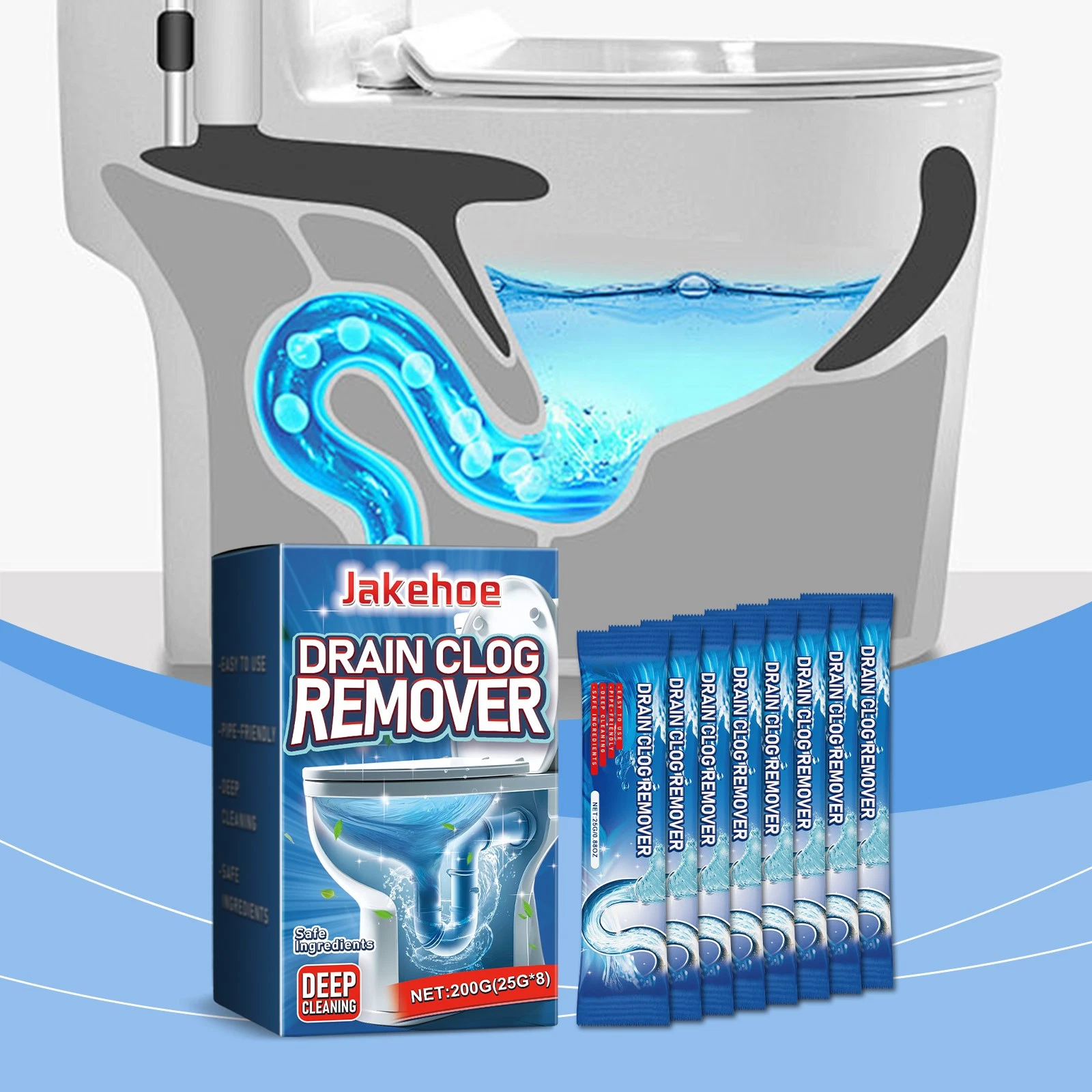 Powerful Sink & Drain Cleane Clog Remover Kitchen Sewer Pipe Channel ...