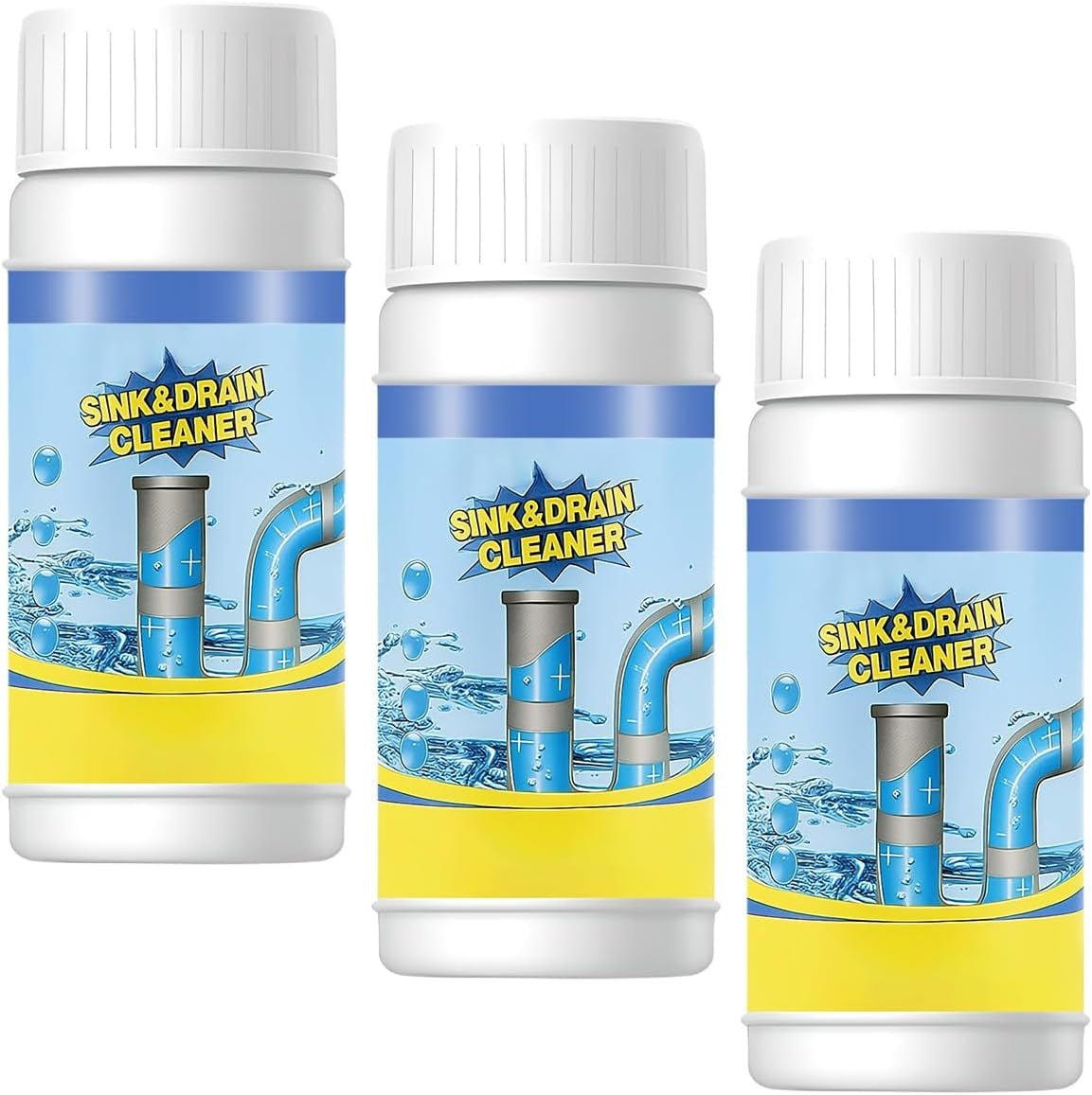 Powerful Sink and Drain Cleaner Powder, Quick Foaming Pipe Cleaner for ...