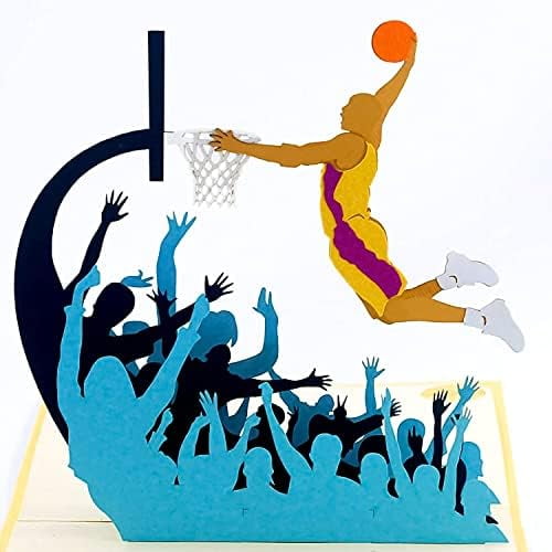 Powerful Slamdunk Legend Basketball Player Mesmerizing 3D Pop Up Card ...