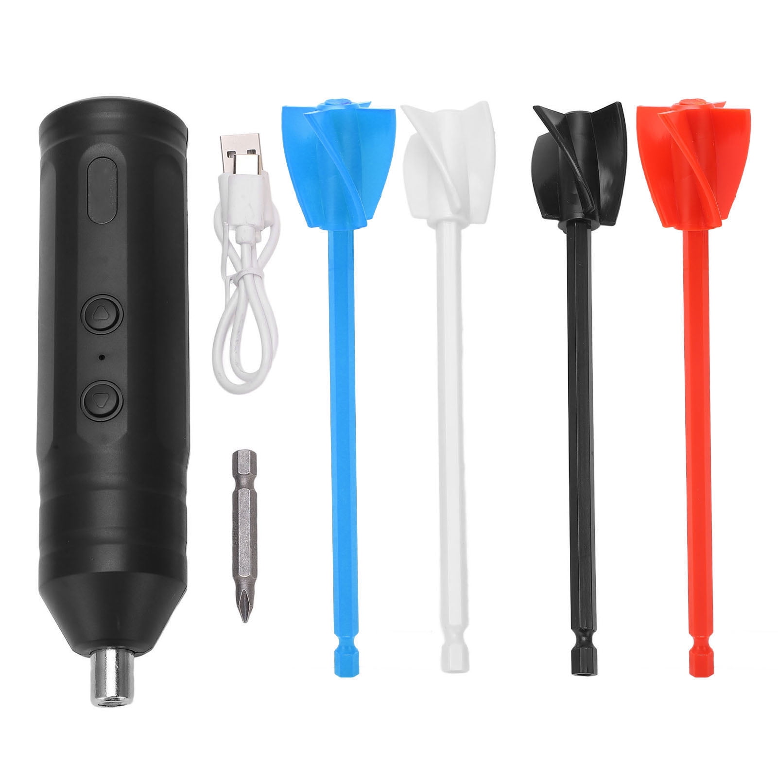 Powerful Slow Motor Handheld Electric Stirrer with 4 Replacement Rods ...