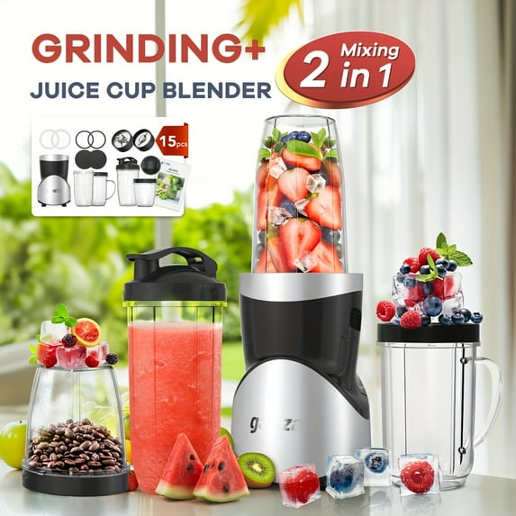 [Powerful Smoothie Blender] 15pcs 900W Smoothie Blender & Juicer ...