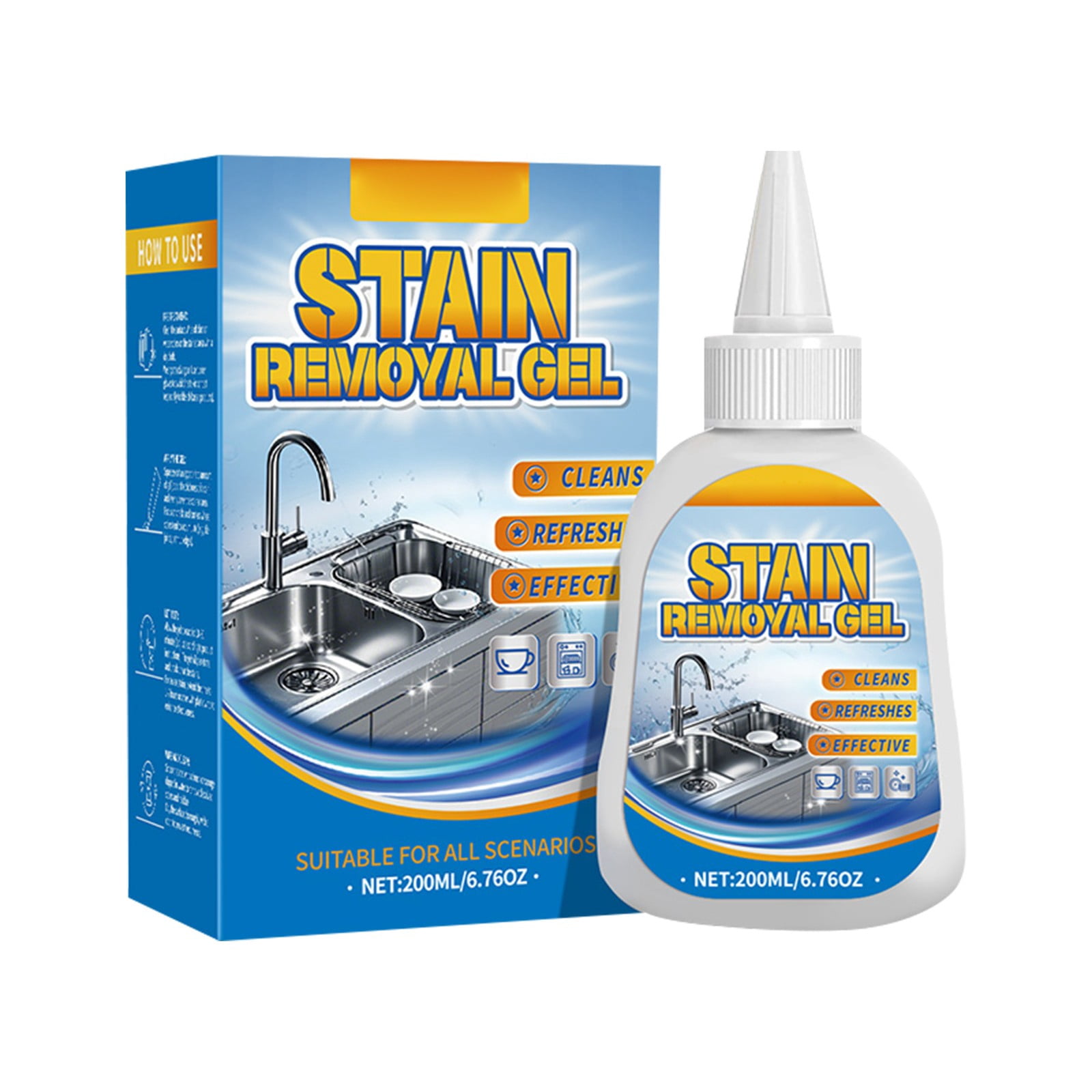 Powerful Stain Removal Gel for Kitchen and Bathroom Multi-Surface ...