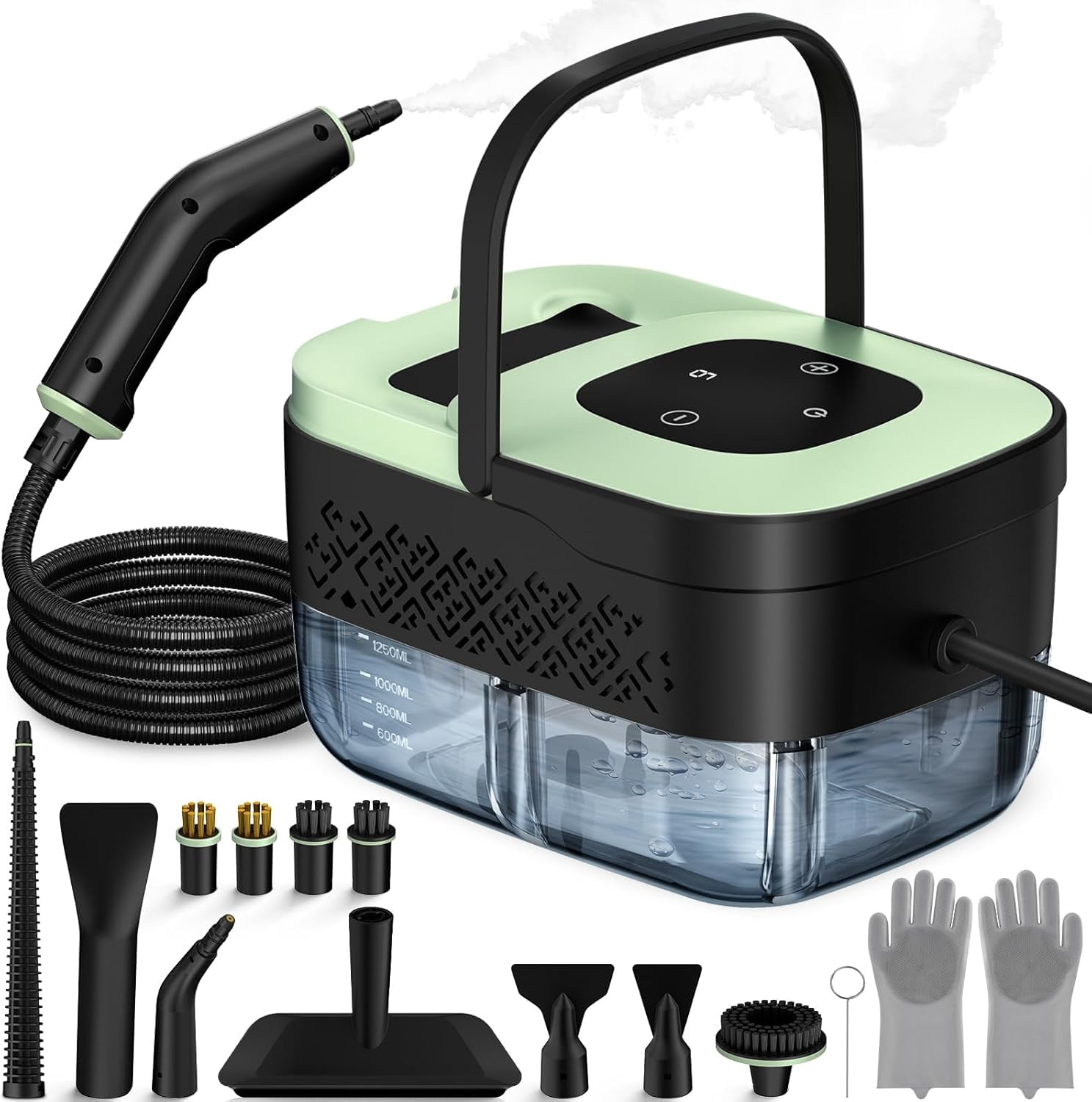 Powerful Steam Cleaner, 1500W ,15s Heat-Up, 6-Level Touch Control ...