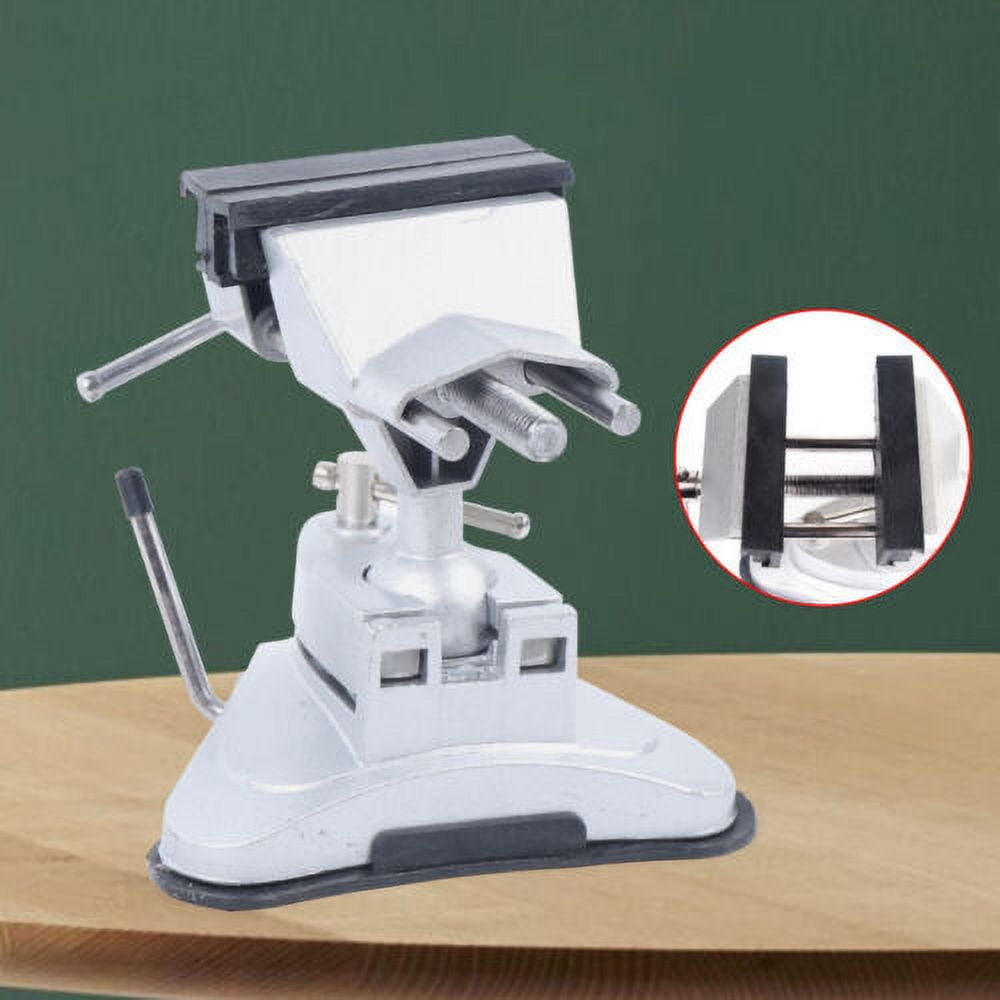 Powerful Suction 360° Rotation Table Top Bench Vice Vacuum Base Clamp ...