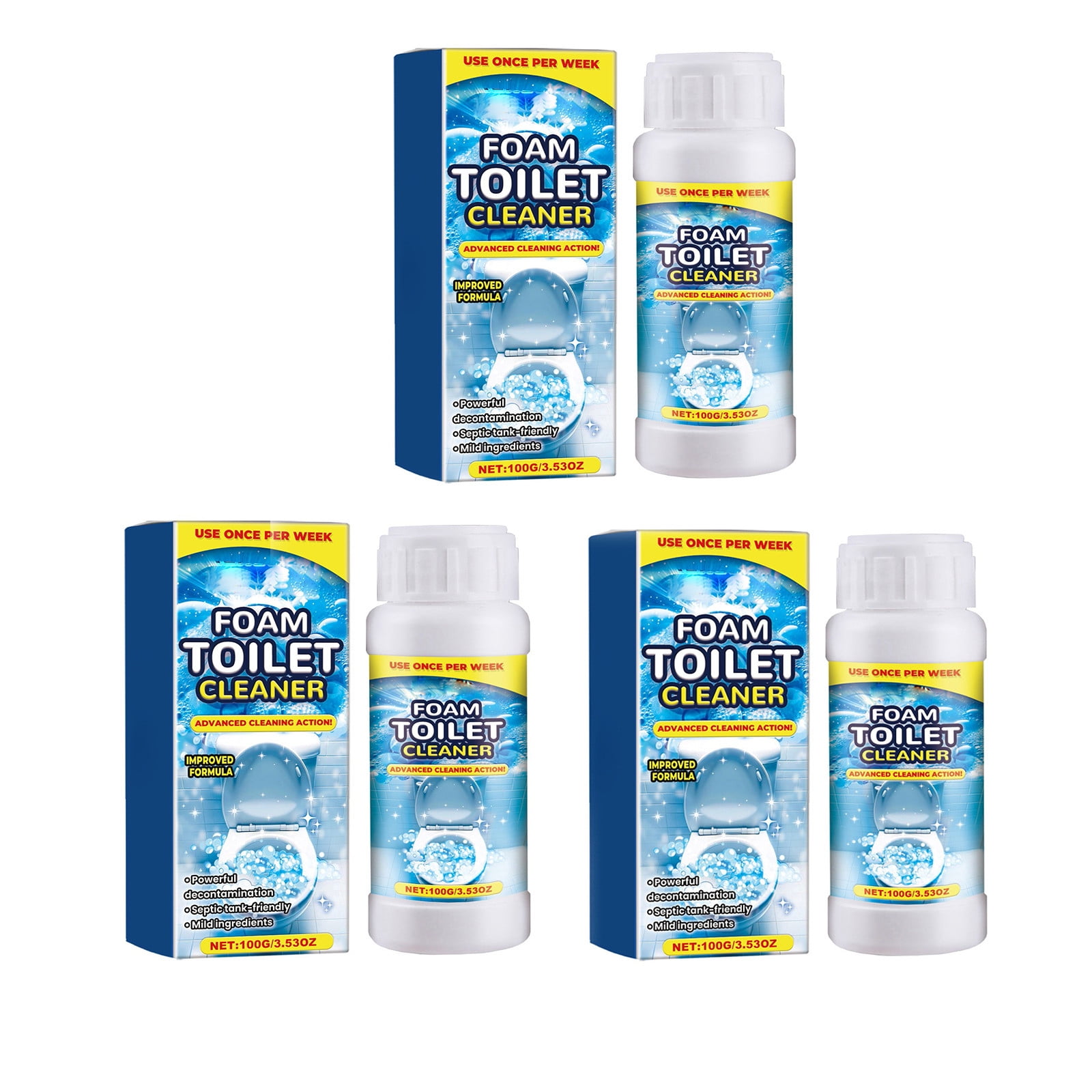 Powerful Toilet Bowl Cleaner with Deodorizer, Eco-Friendly Gel for ...