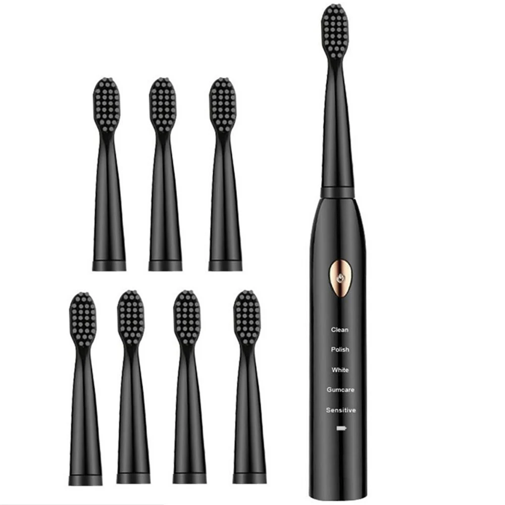 Powerful Ultrasonic Sonic Electric Toothbrush USB Charge Rechargeable ...
