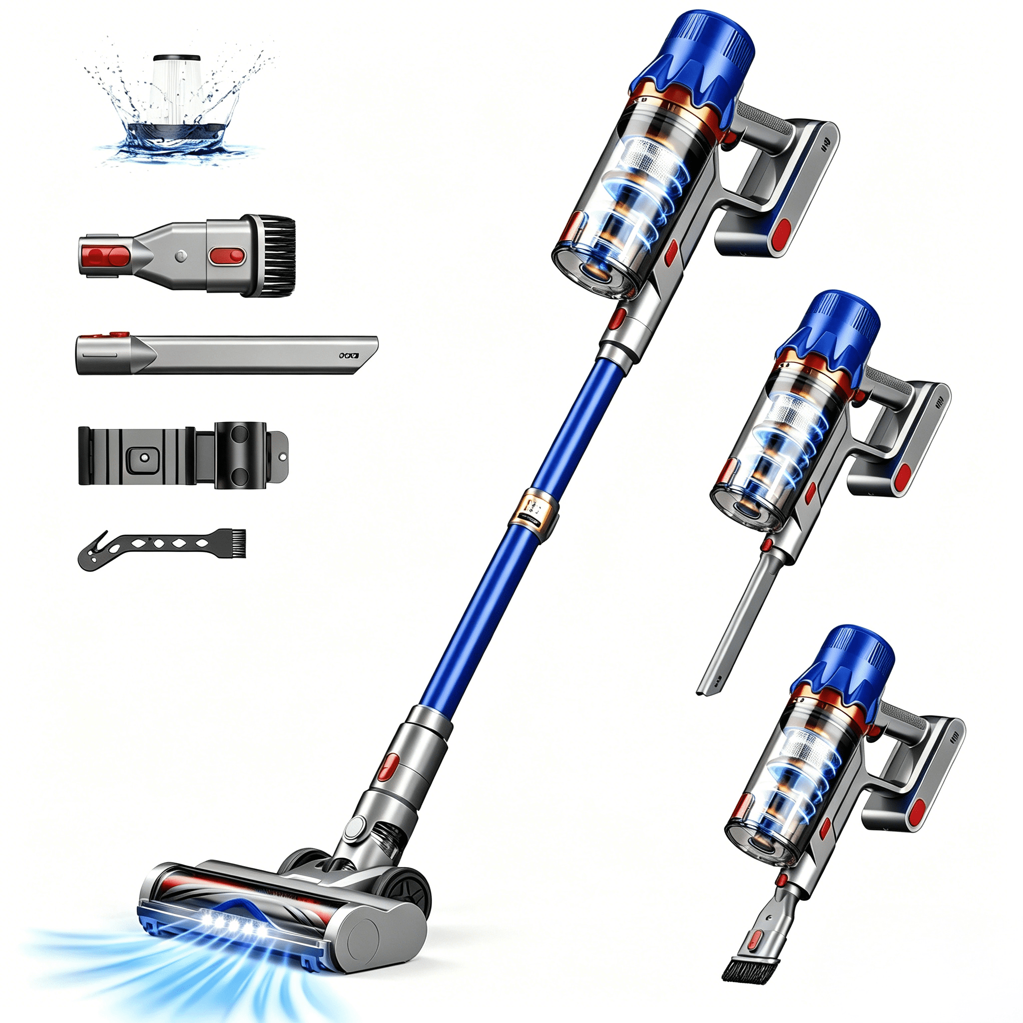 Hosaud Cordless Vacuum Cleaner - 45KPA Strong Suction, 50Mins RunTime ...