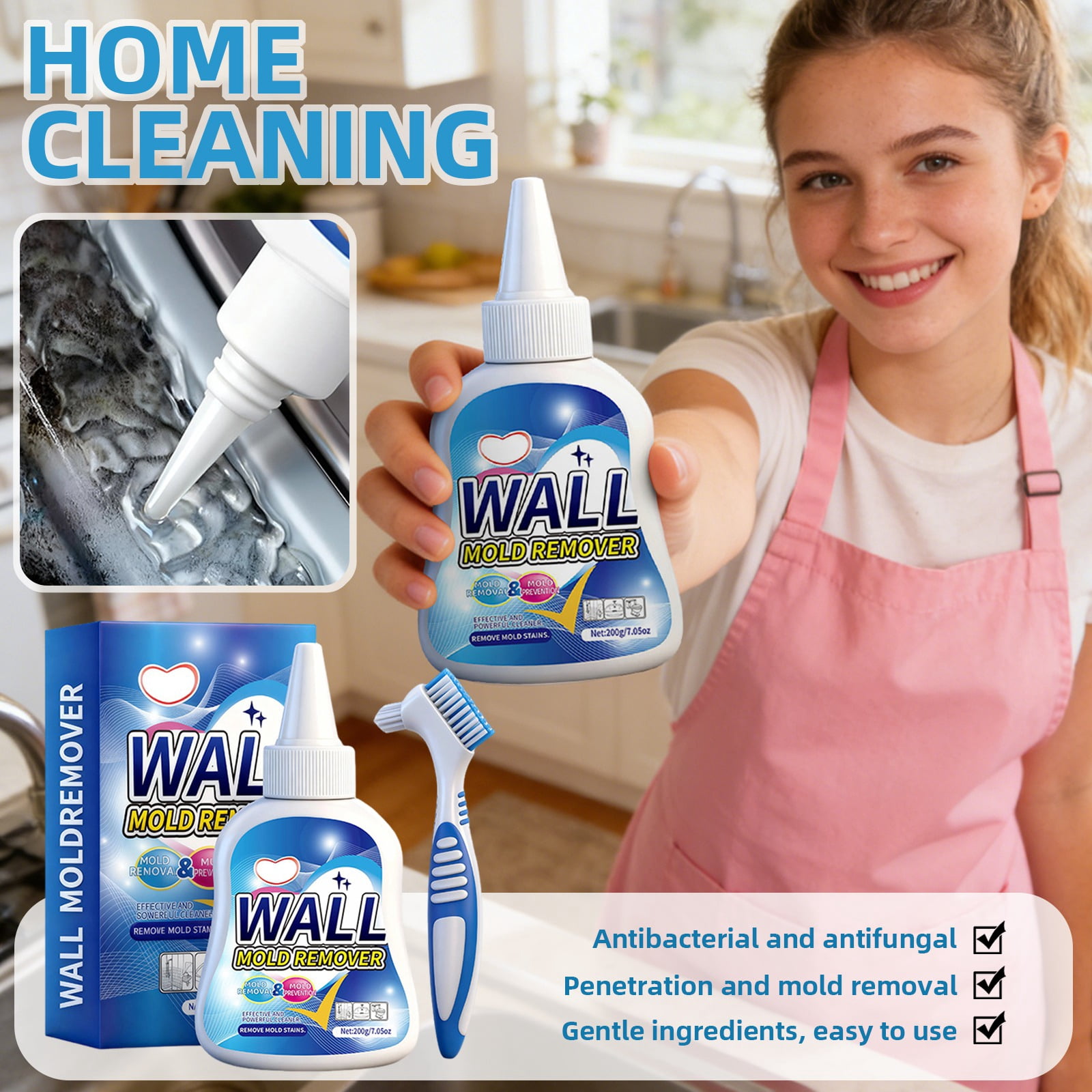 Powerful Wall Stain Remover Spray - Multi-Surface Cleaner for Painted ...