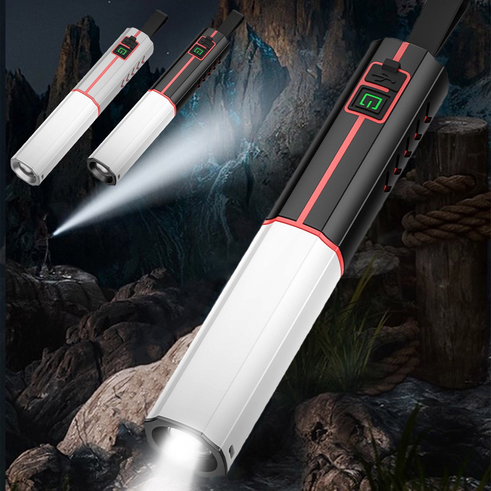 Powerful White Beam Flashlight - Super Bright, Long Distance ...