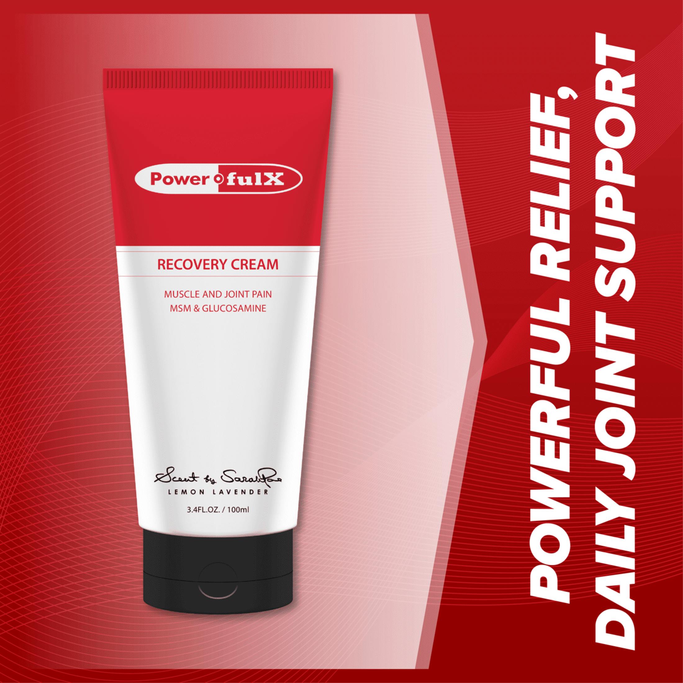 PowerfulX Fast and Effective Pain Relief Cream with MSM & Glucosamine ...