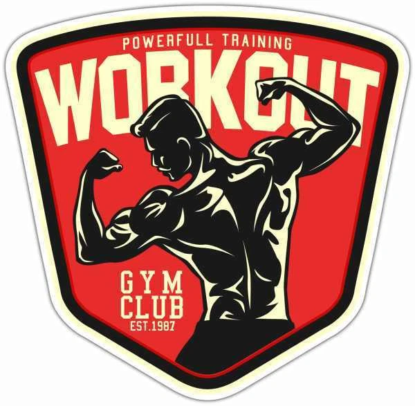 Powerfull Training Workout Gym Exercise Car Stickerphone Decal Water ...