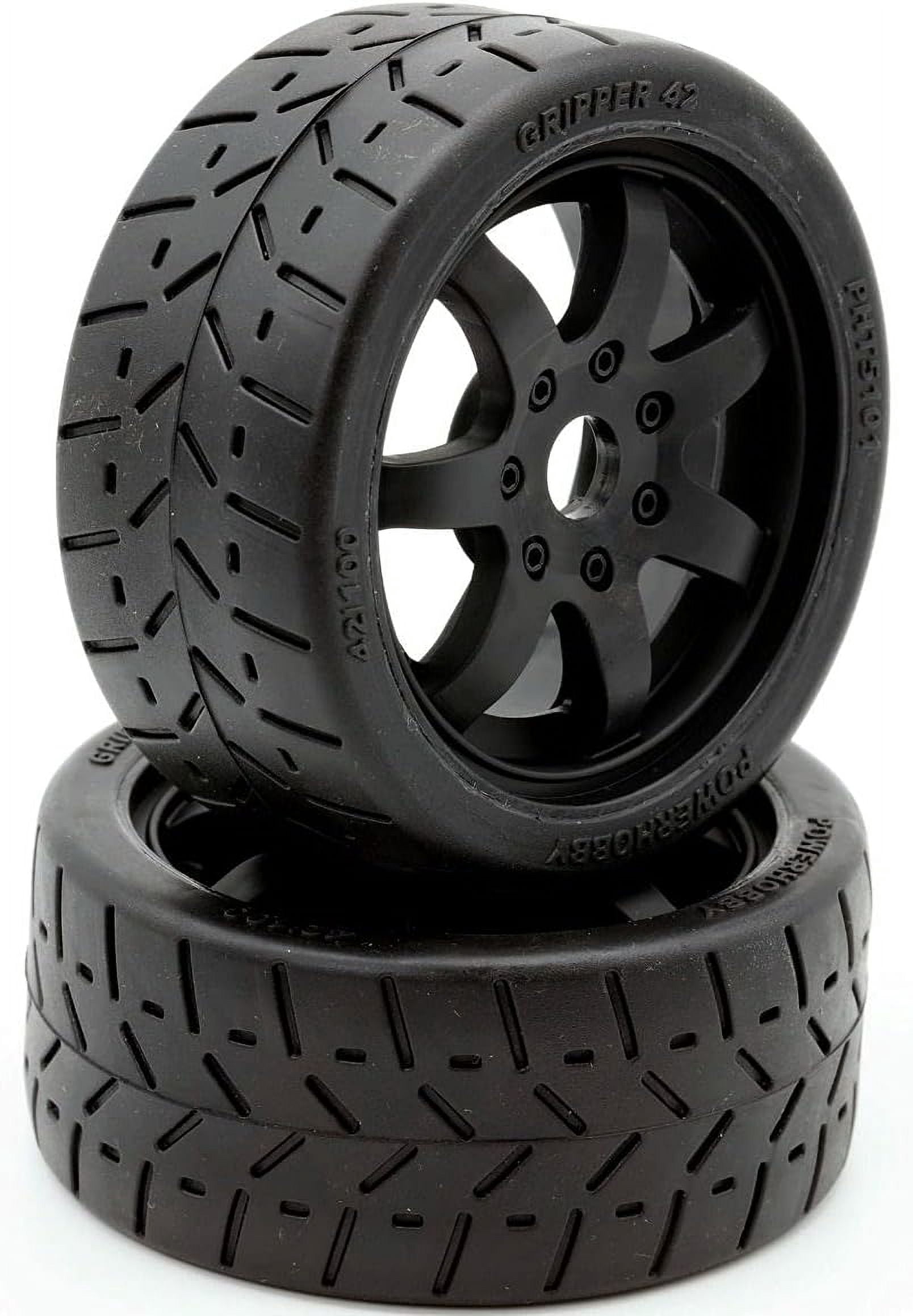 Powerhobby 1/8 Gripper 42/100 Belted Mounted Front Tires/Wheels 17mm (2 ...