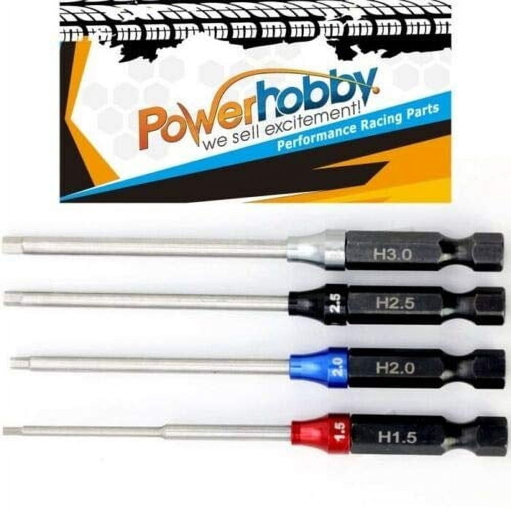 Powerhobby Standard + Metric RC Hex Driver 1/4" Power Tool Tip Set ...