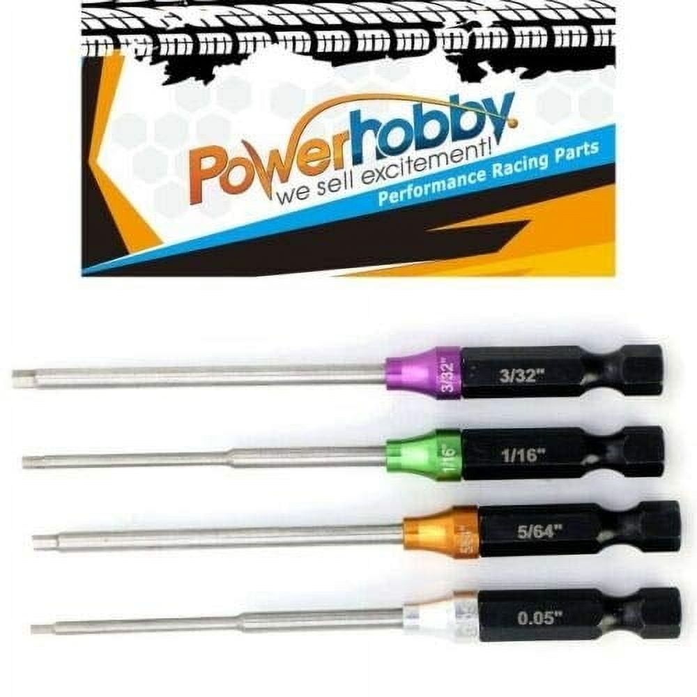 Powerhobby Standard + Metric RC Hex Driver 1/4" Power Tool Tip Set Combo - Walmart.com