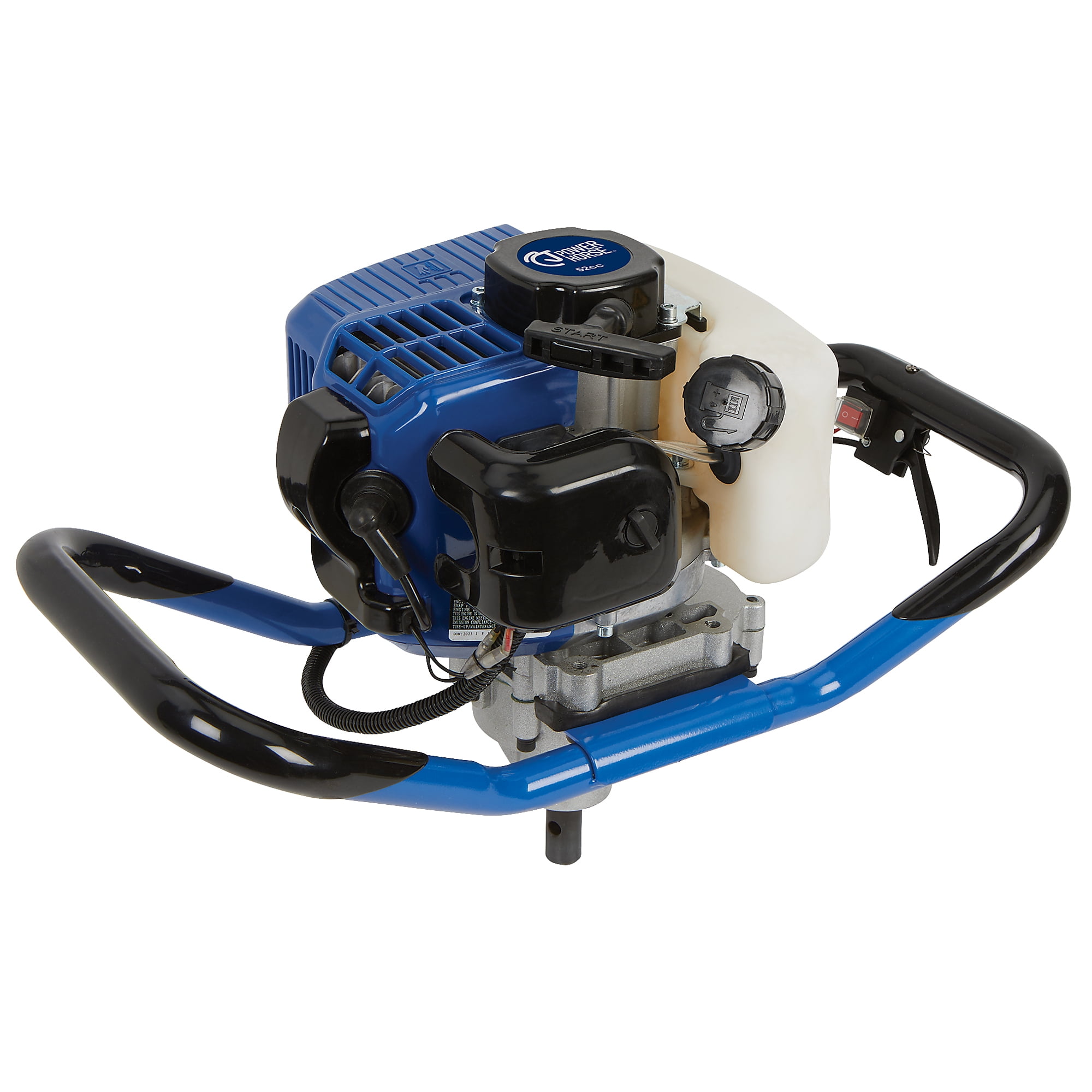 Powerhorse 1-Person Earth Auger Powerhead, 52cc 2-Cycle Gas Engine with ...