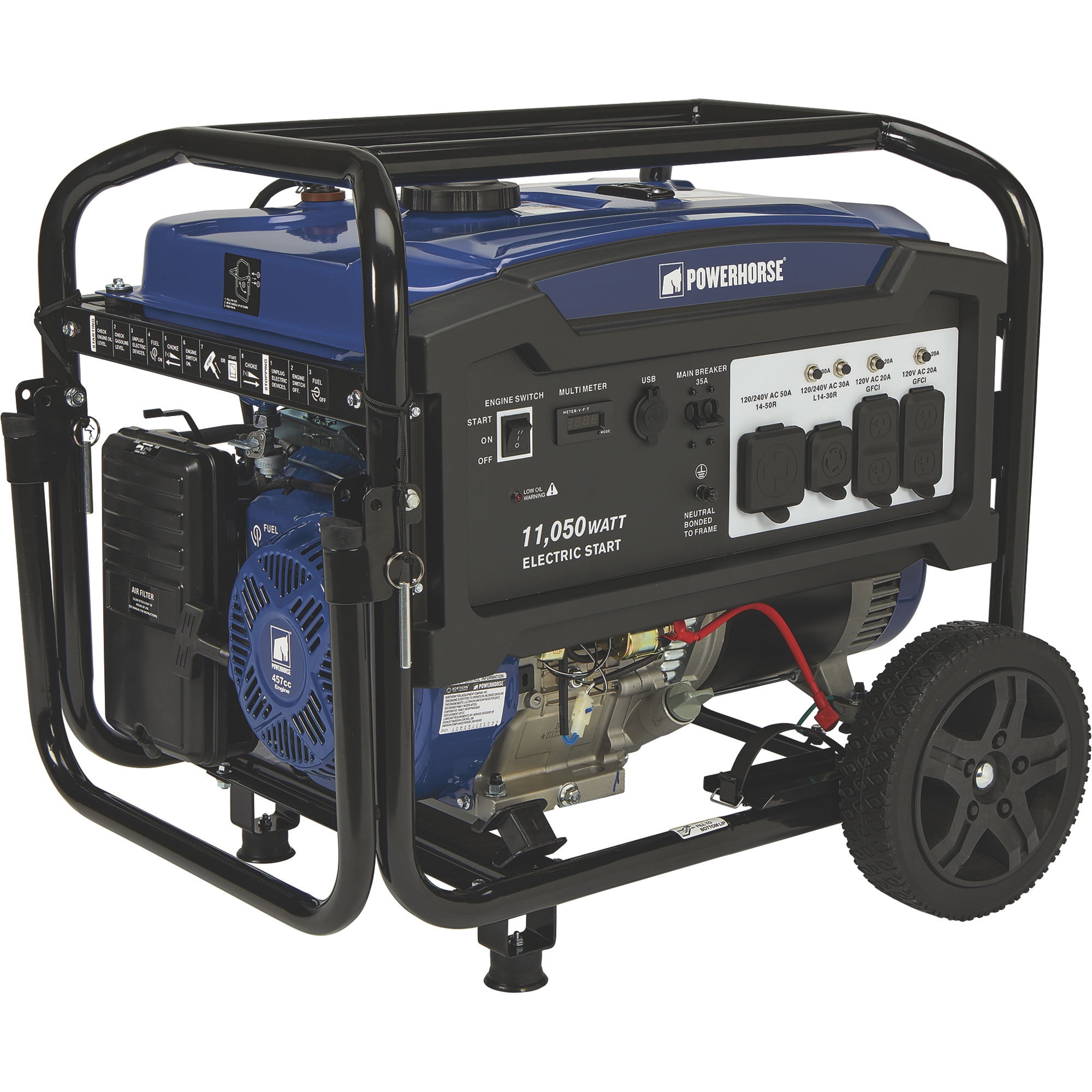 Powerhorse Portable Generator, 11,050 Surge Watts, 8400 Rated Watts ...