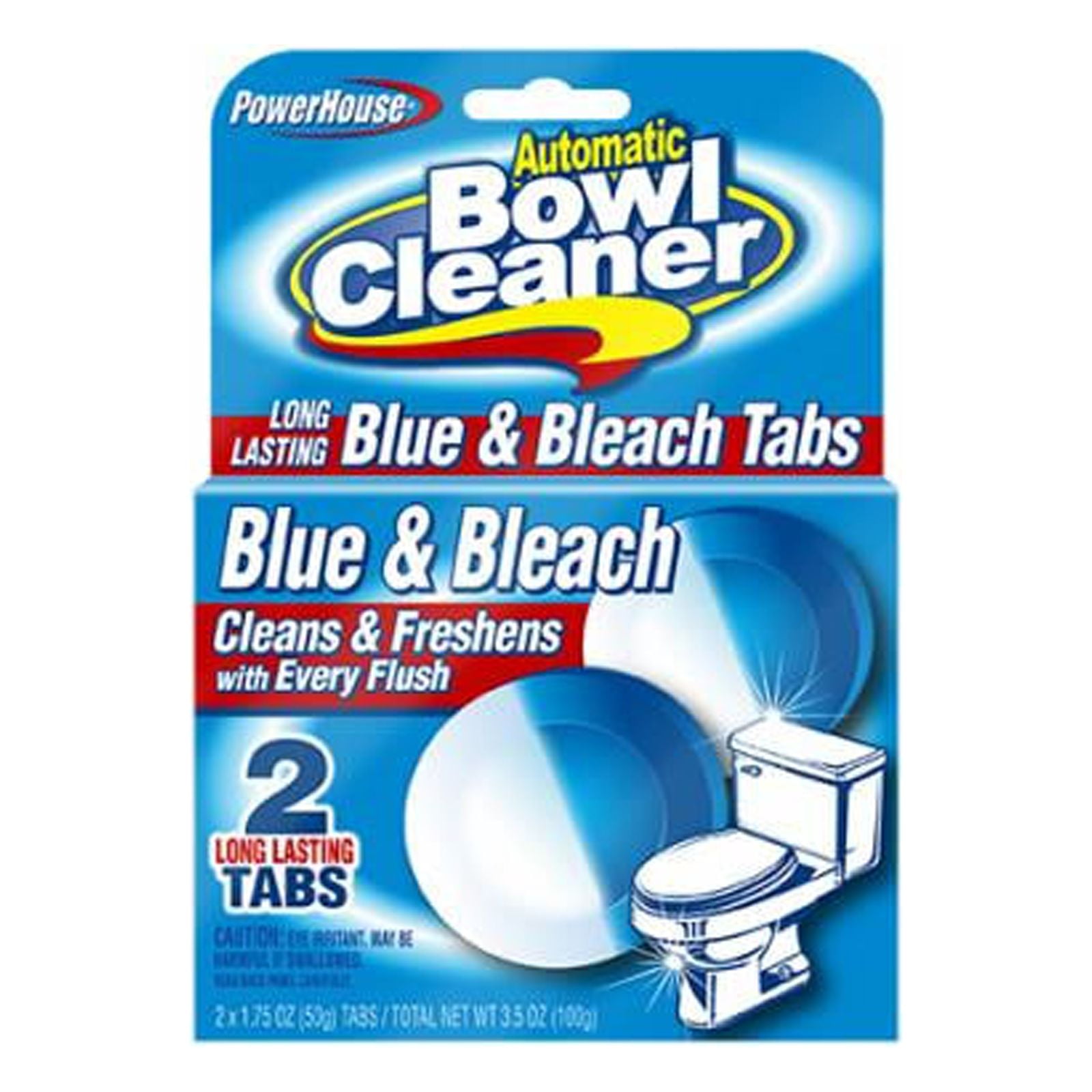 Powerhouse Toilet Bowl Cleaner Blue And Bleach Tabs 2ct Wholesale, (12 ...
