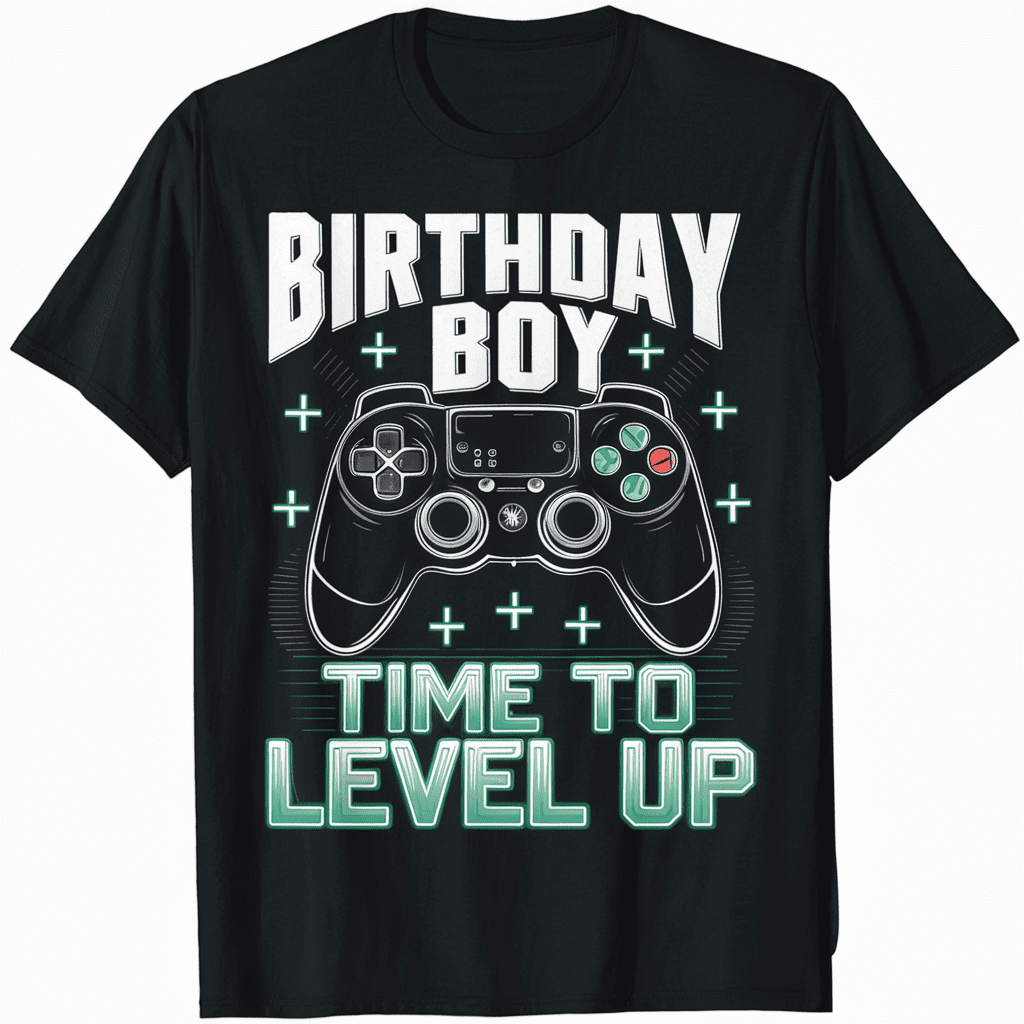 Powering Up Birthday Boy Gaming Shirt - Walmart.com