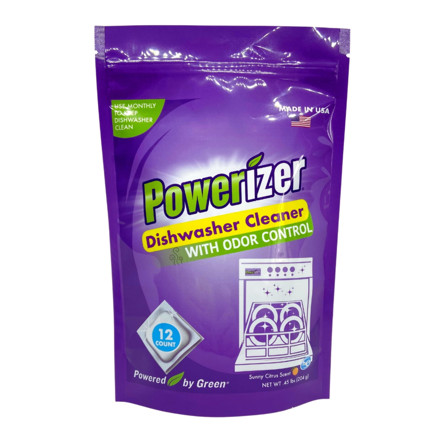 Powerizer Dishwasher Cleaner - Pack of 12 Pods| Removes Grease, Stains ...