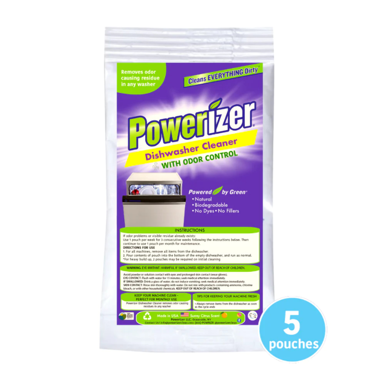 Powerizer Dishwasher Cleaner with Odor Control, 5 Pack - Walmart.com