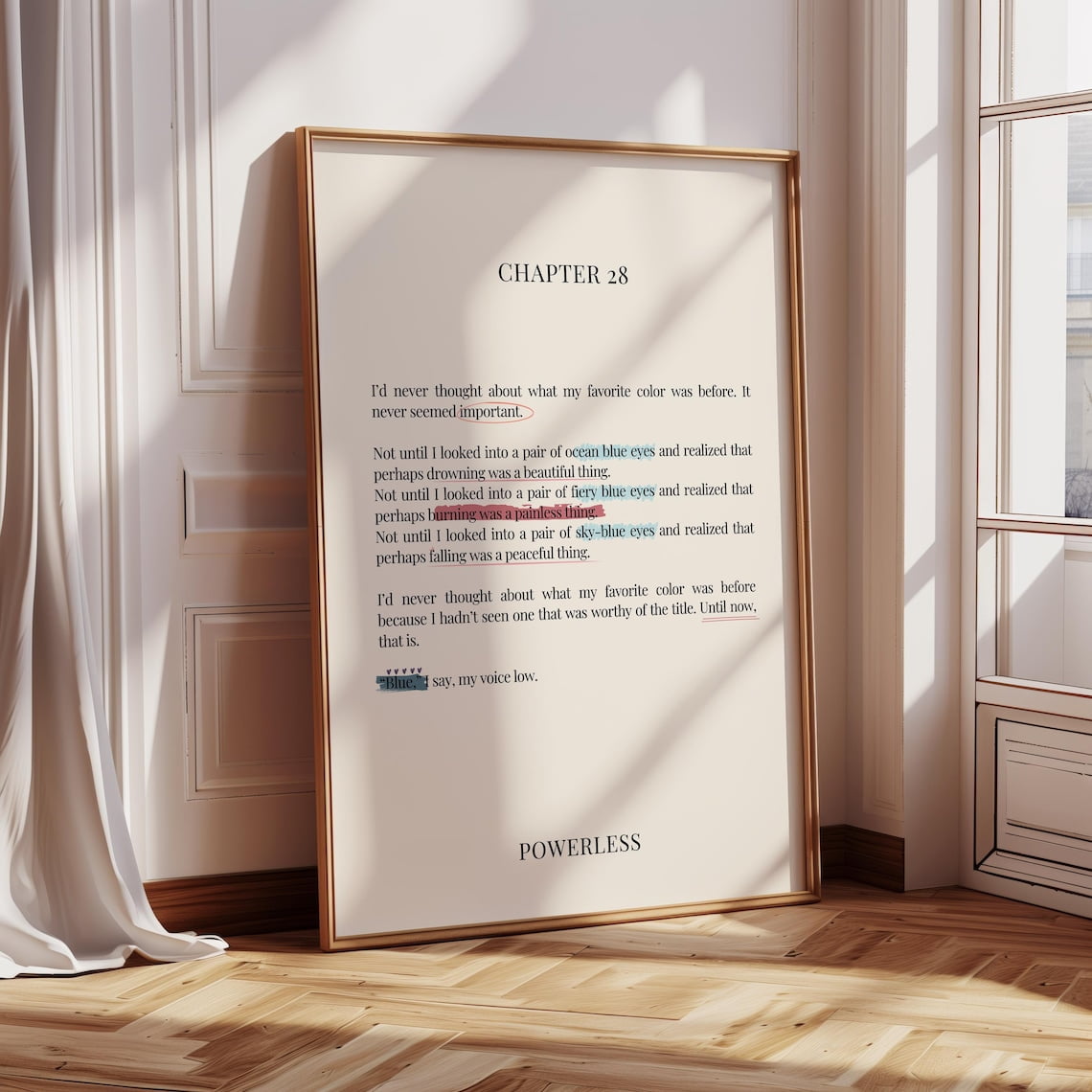 Powerless Quote Poster, Lauren Roberts Quotes, Book Quote Poster, Book ...