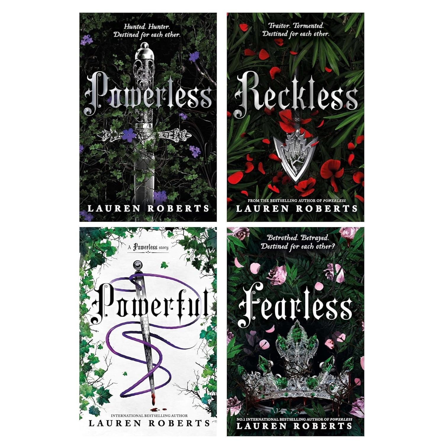 Powerless Trilogy and Powerful 4 Books Collection Set by Lauren Roberts ...