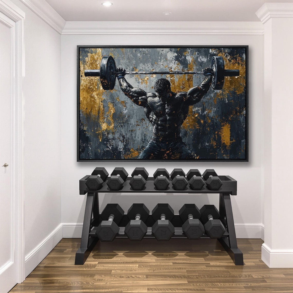 Powerlifter Wall Art, Workout Print, Sports Motivational Decor ...