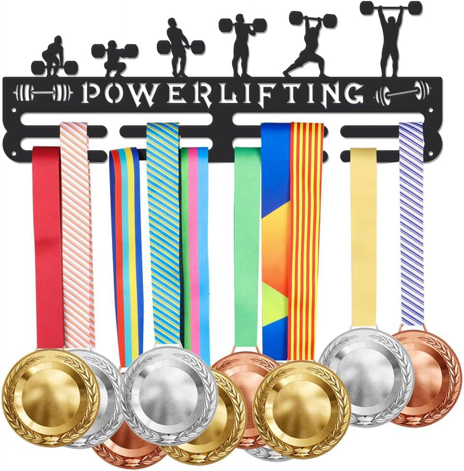 Powerlifting Medal Hanger Display Weightlifting Sports Medals Display ...