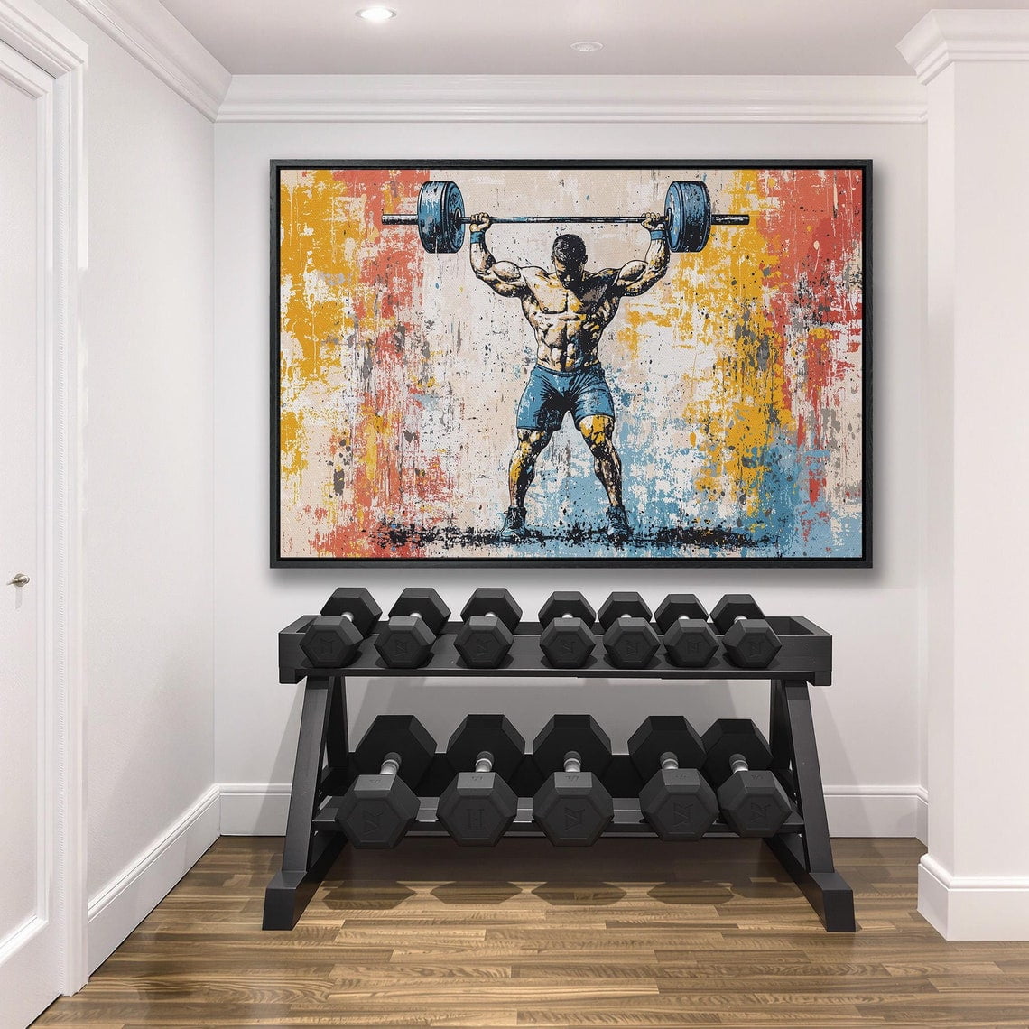 Powerlifting Wall Art, Workout Poster, Inspirational Gym Decor, Sports ...