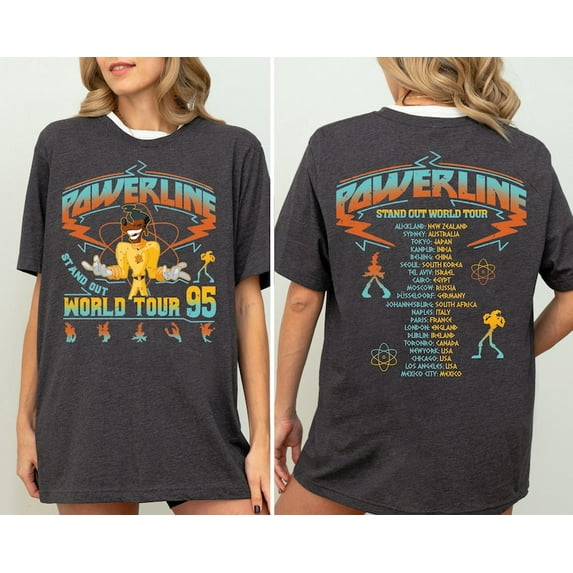 Powerline Goofy Movie Shirt, Powerline World Tour 95 Shirt, Goofy Stand ...