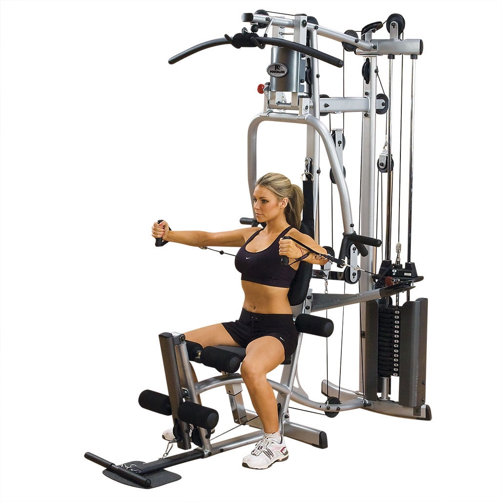 Body-Solid Powerline P2X Multi Gym Selectorized Weight Stack with 7-Gauge Steel Frame,160 lb ...