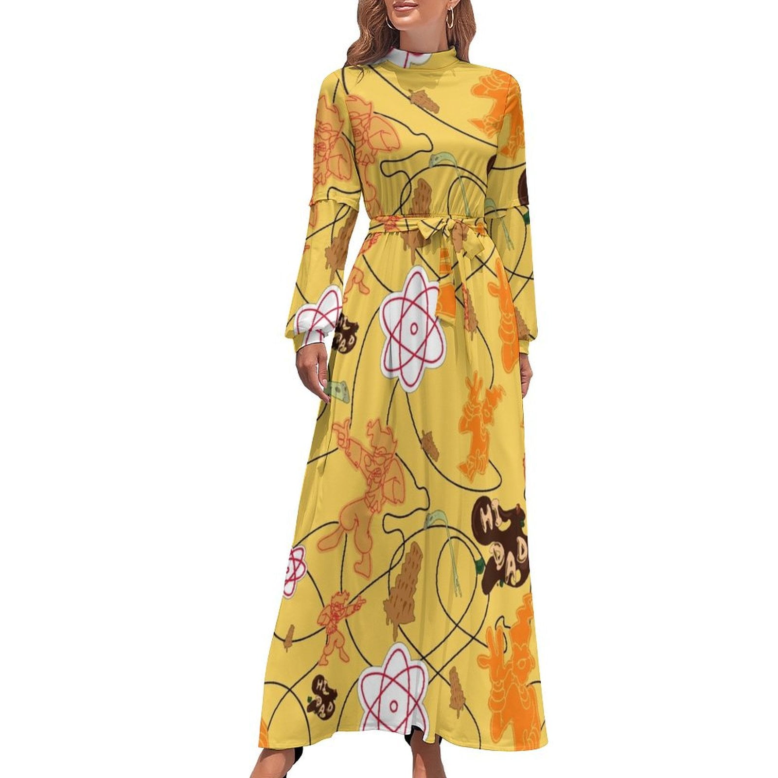 Powerline Seamless Pattern Long Dress dress summer dresses women ...