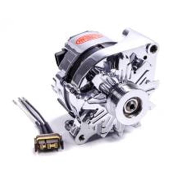 Powermaster 17735 Street Alternator, Internal Regulator, 80 Amp, Chrome ...