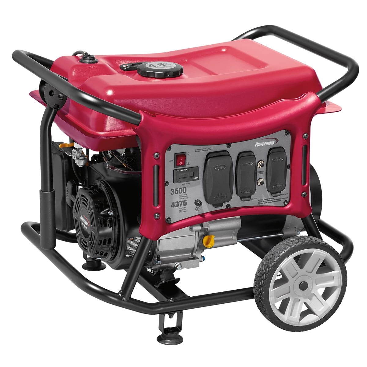 Powermate 3500W Gasoline Pull Cord Start Power Generator, Low-Oil ...
