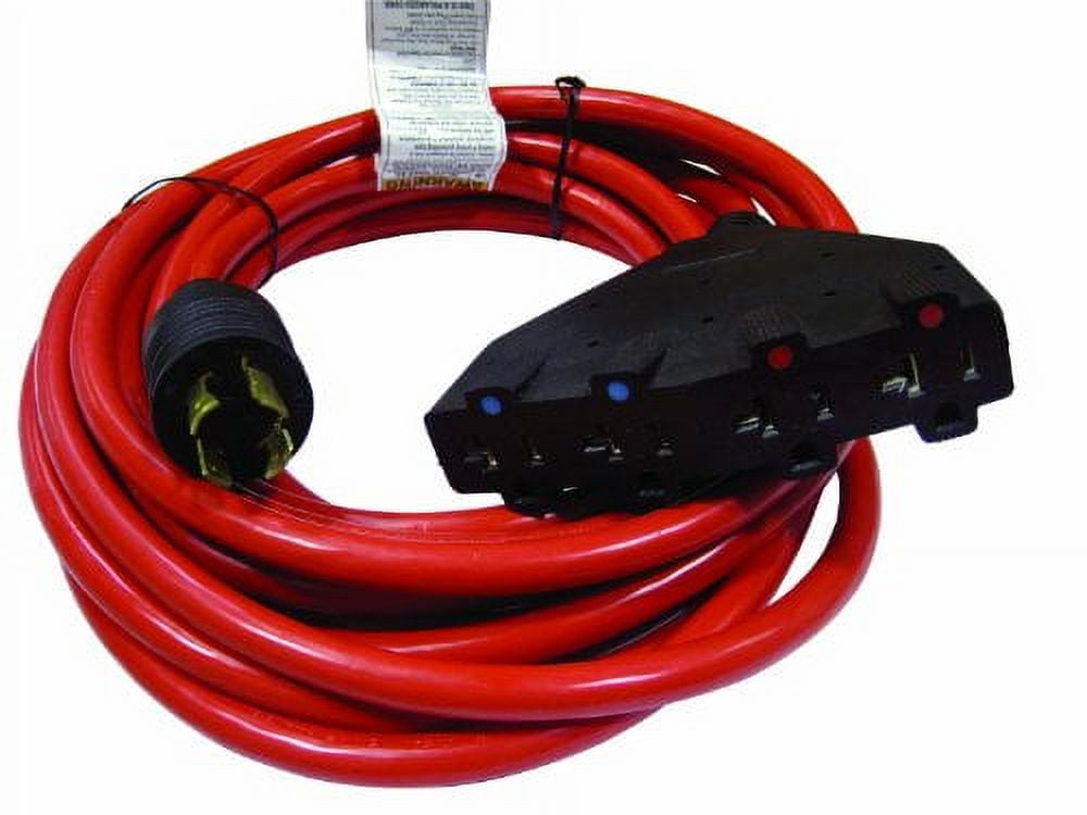 Powermate PA0650192 25-Foot 20 Amp 12 Gauge 4 120 Volt Outlet Generator ...
