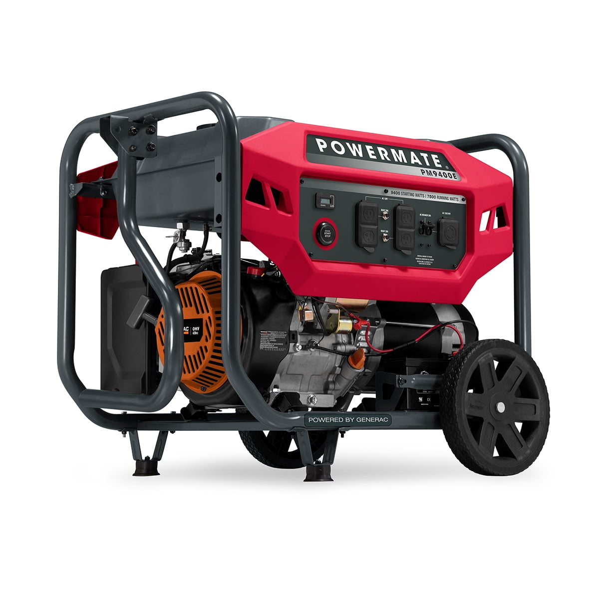 Powermate PM9400E Electric Start Portable Generator - 9400 Watt, Gas ...