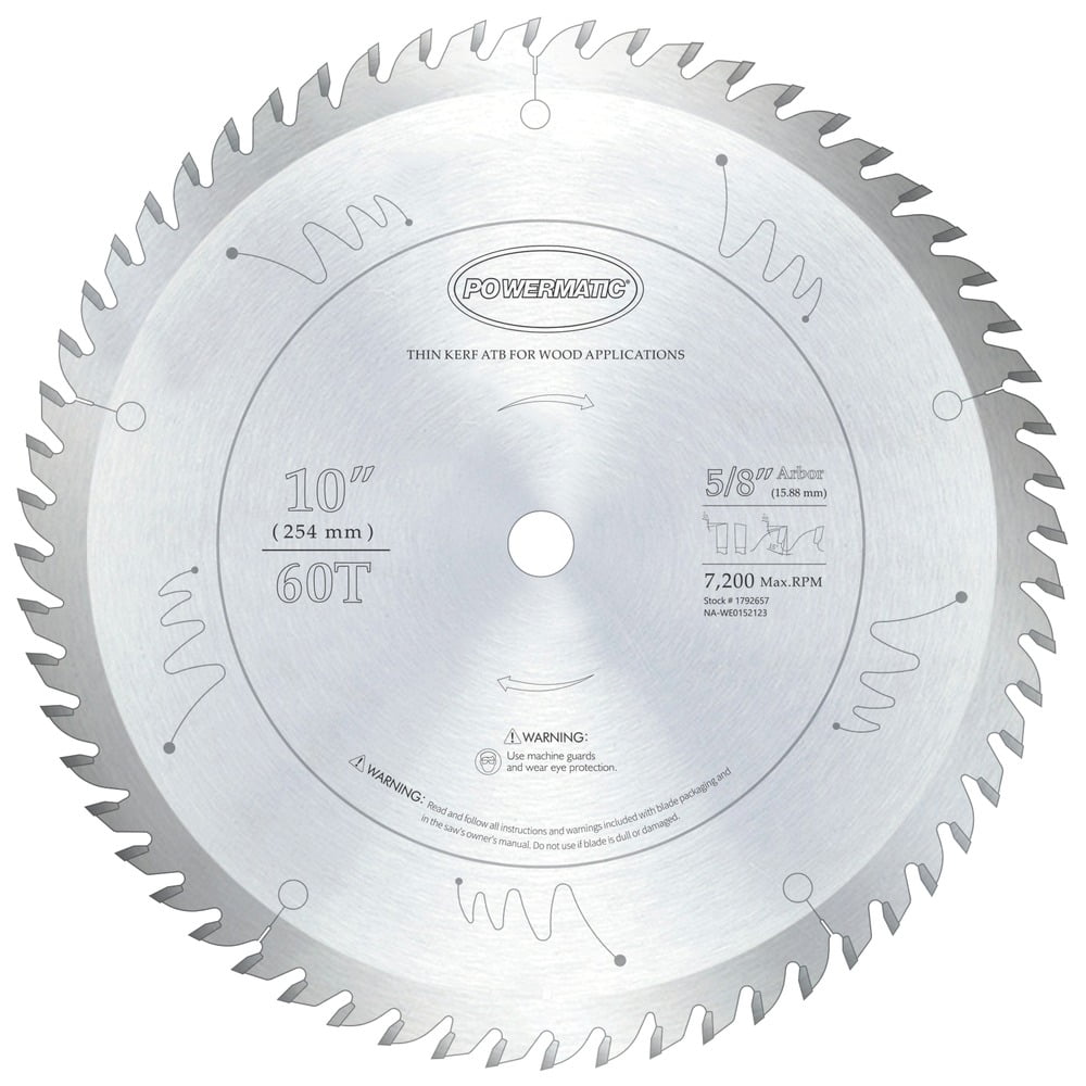 Powermatic PM9-1792657 10 in. Thin Kerf Circular Saw Blade - Walmart.com