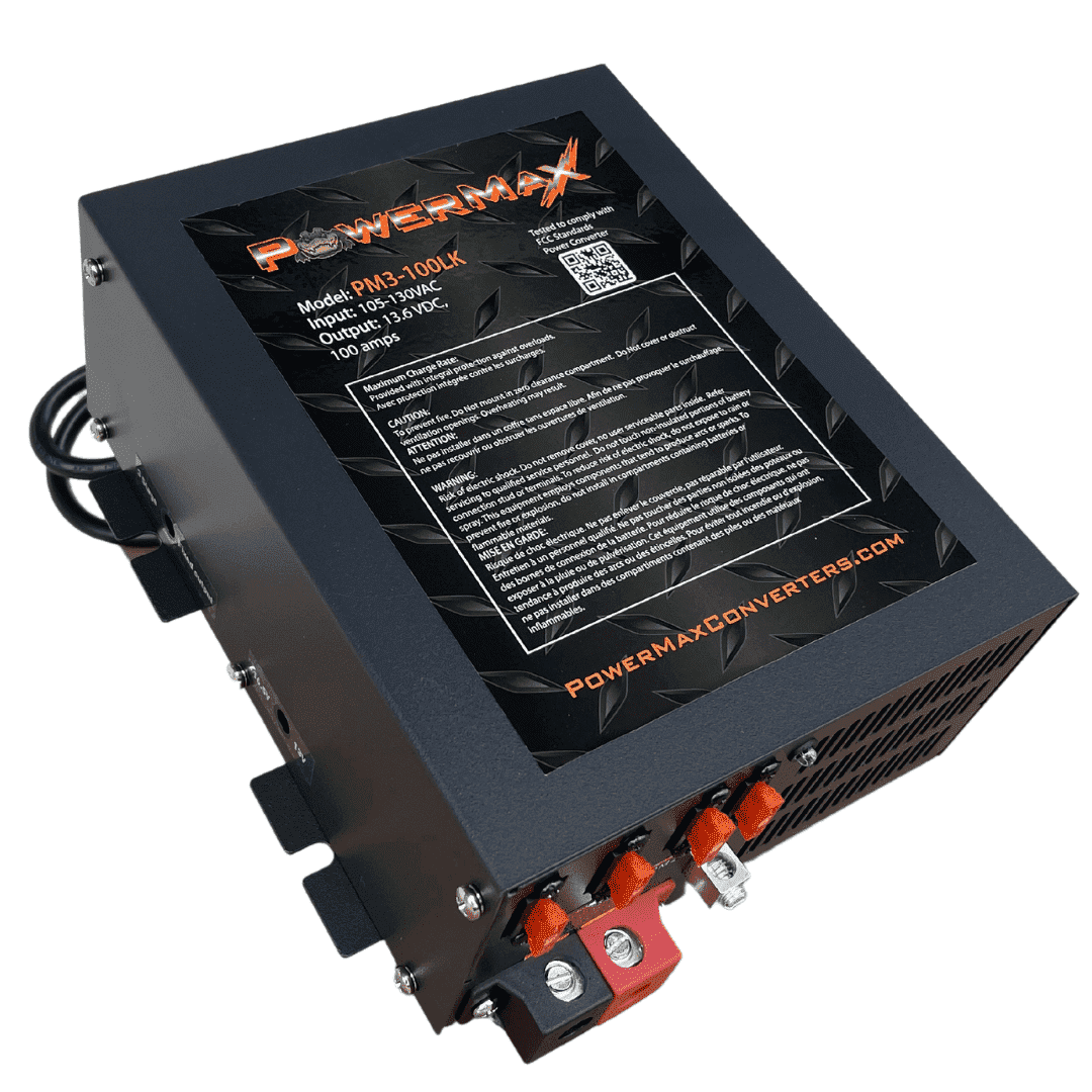 PowerMax PM3-100LK RV Converter, 110V to 12V Electric Battery Charger ...