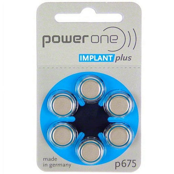 Powerone Cochlear Implant Batteries Size 675 (60 Pack) - Walmart ...