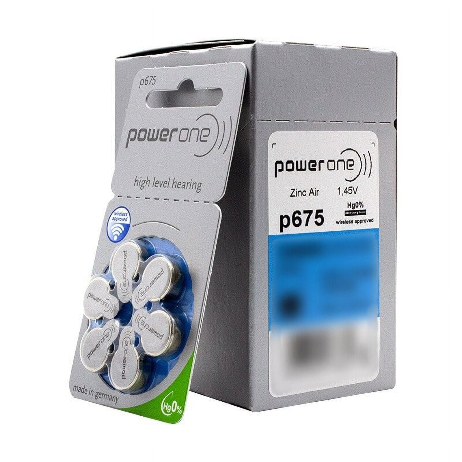 Powerone Hearing aid Batteries Size 675 (60 Pack) - Walmart.com